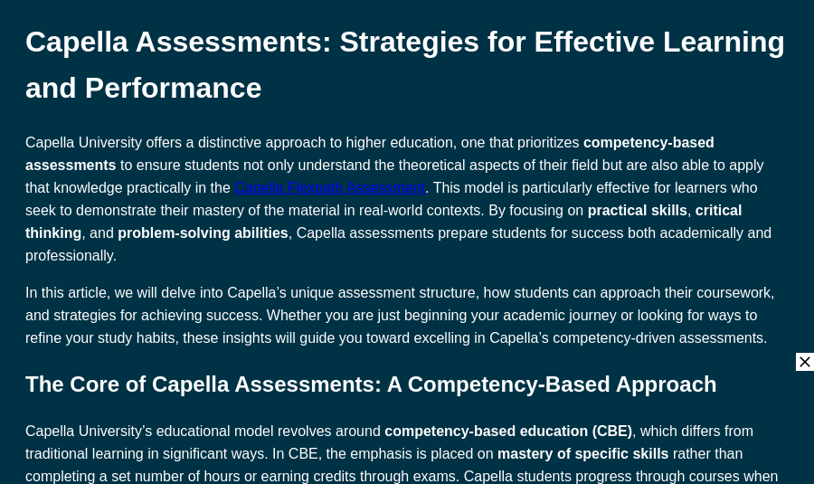 Capella Flexpath Assessment - JSitor